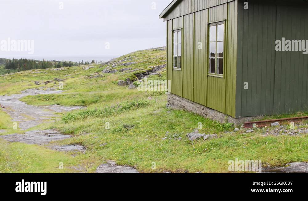 Second World War old German made barracks hut in North Norway Atlantic ...