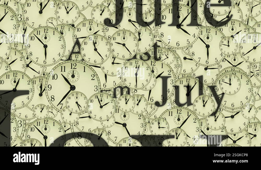 loop many months and clock faces 4k Stock Video Footage - Alamy