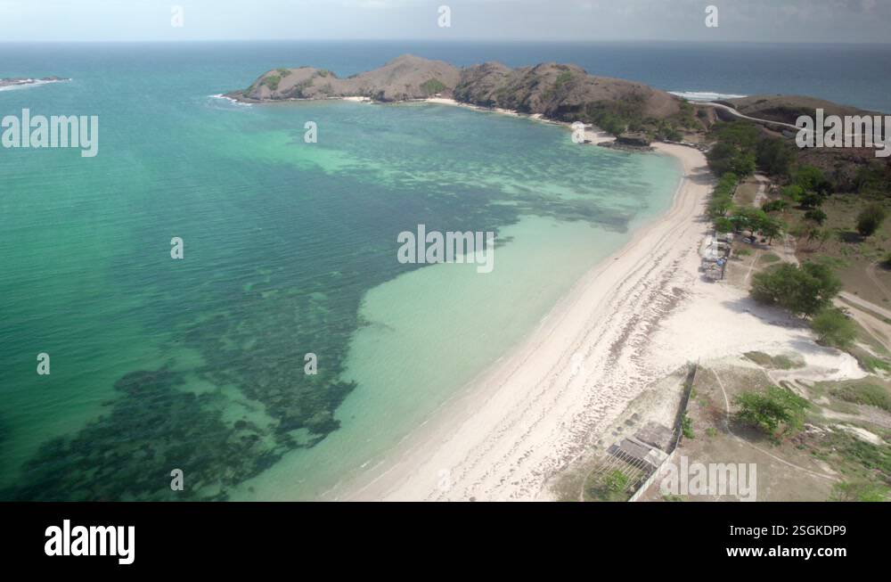 clean pristine tropical white sand beach in Lombok island Indonesia ...