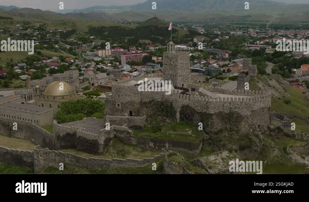 Brick Watchtower Of The Medieval Castle In The City Of Akhaltsikhe ...