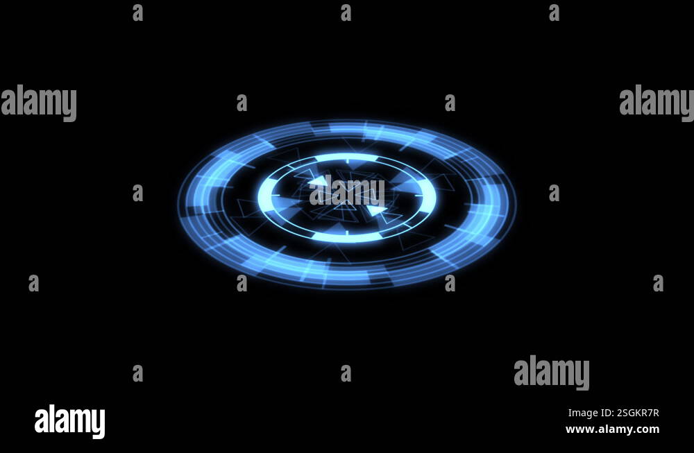 3D Circle Triangle VJ Loop Blue Blinking X60 Degrees Animation ...