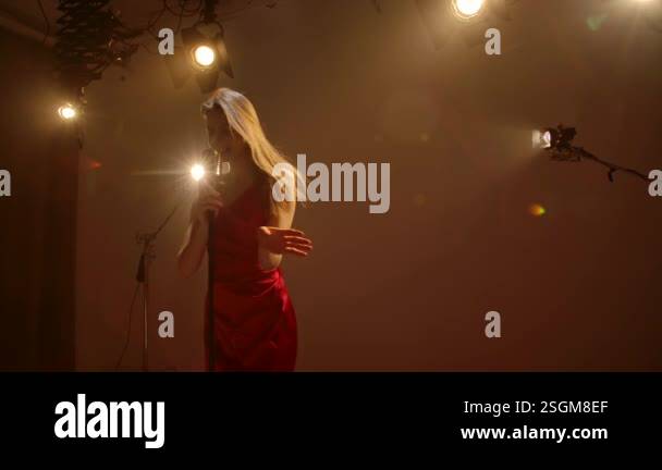 Interior of a professional studio. Studio for photo video production ...