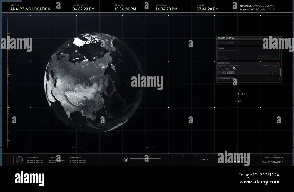 Identifying the position of the target satellite network on a map of ...