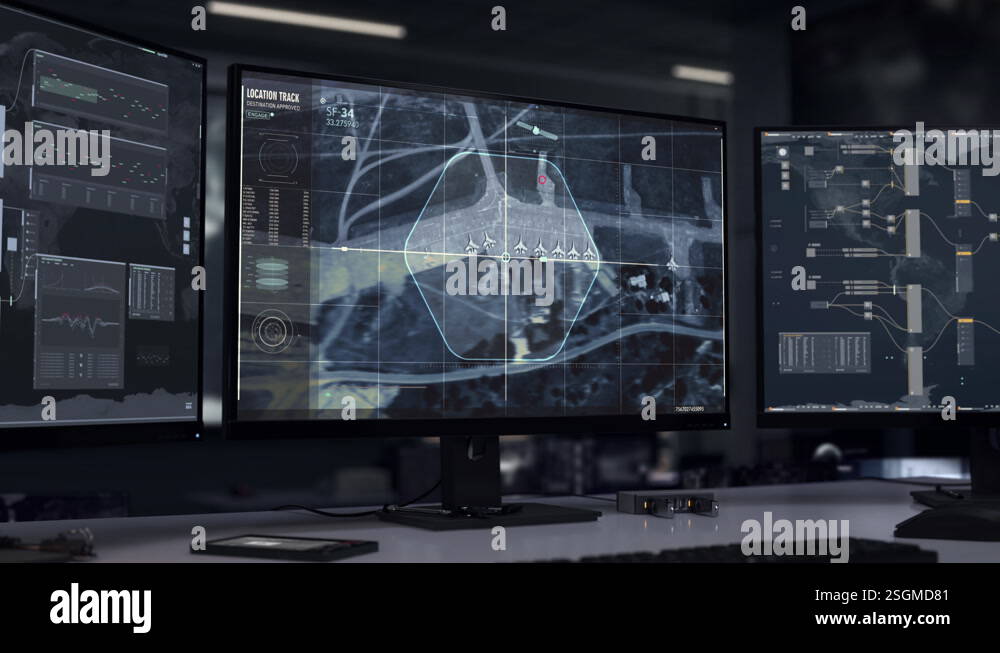 Spy tracking technology finding the position of the rival forces ...