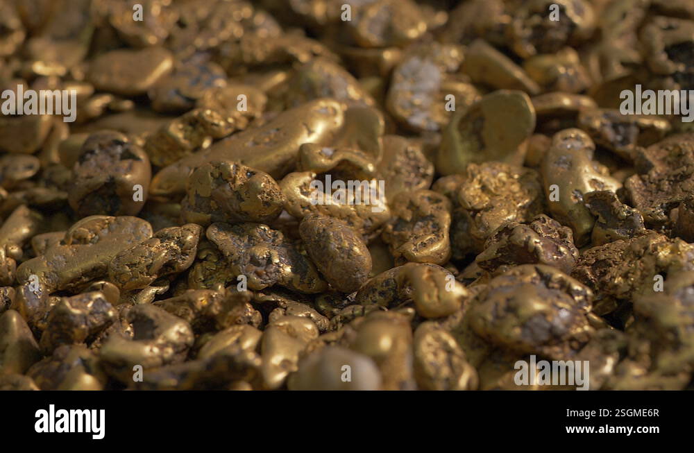 Huge amounts of valuable small gold metal particles collected from the ...