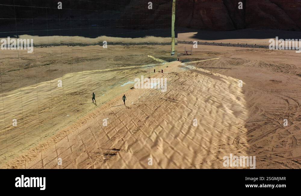 Aerial view away from a person revealing the Maraya concert hall, in ...