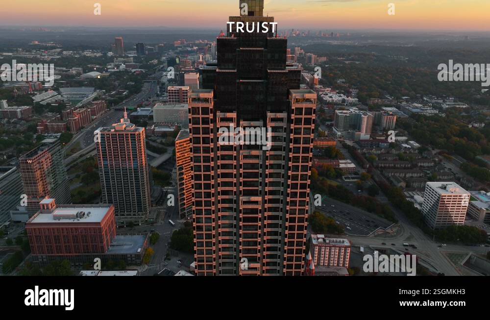 Truist Plaza. Skyscraper building in downtown Atlanta Georgia. Rising ...