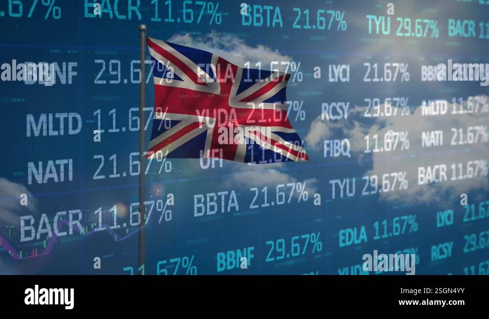 An animation of stock market data rolling and processing over a grid ...
