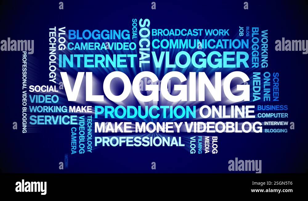 Vlogging animated word cloud,animation tag kinetic typography seamless ...