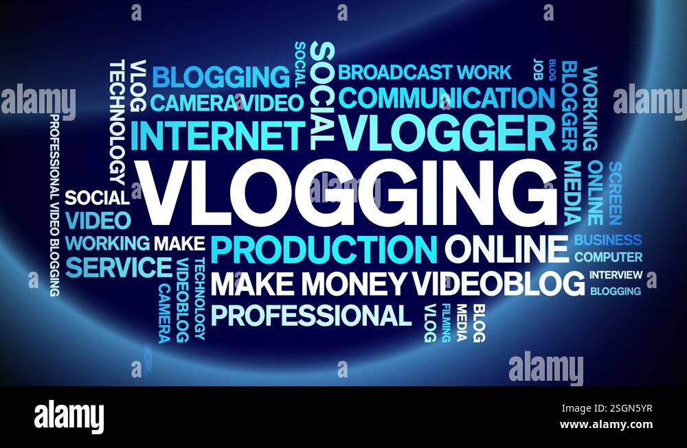 Vlogging animated word cloud,animation tag kinetic typography seamless loop Stock Video Footage ...
