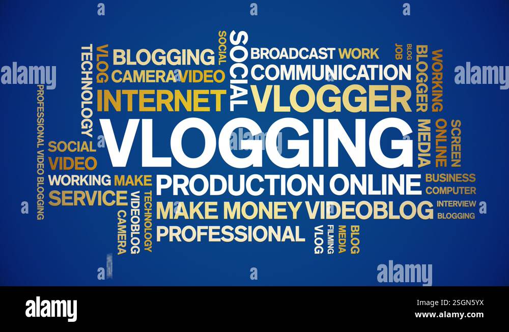 Vlogging animated word cloud,animation tag kinetic typography seamless ...
