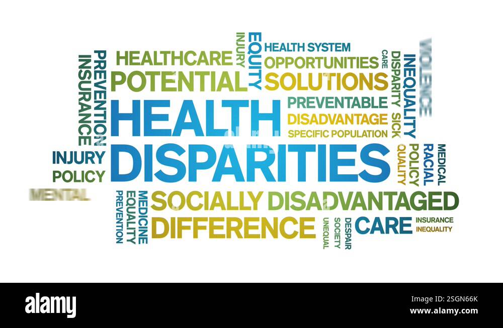 Health Disparities animated word cloud,animation tag kinetic typography ...