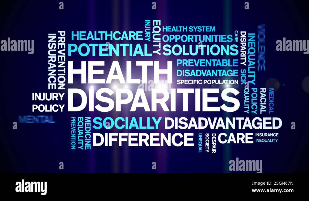 Health Disparities animated word cloud,animation tag kinetic typography ...