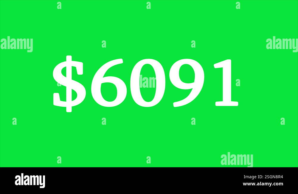 Ten thousands dollars green screen animation, 10000 growth with USA ...