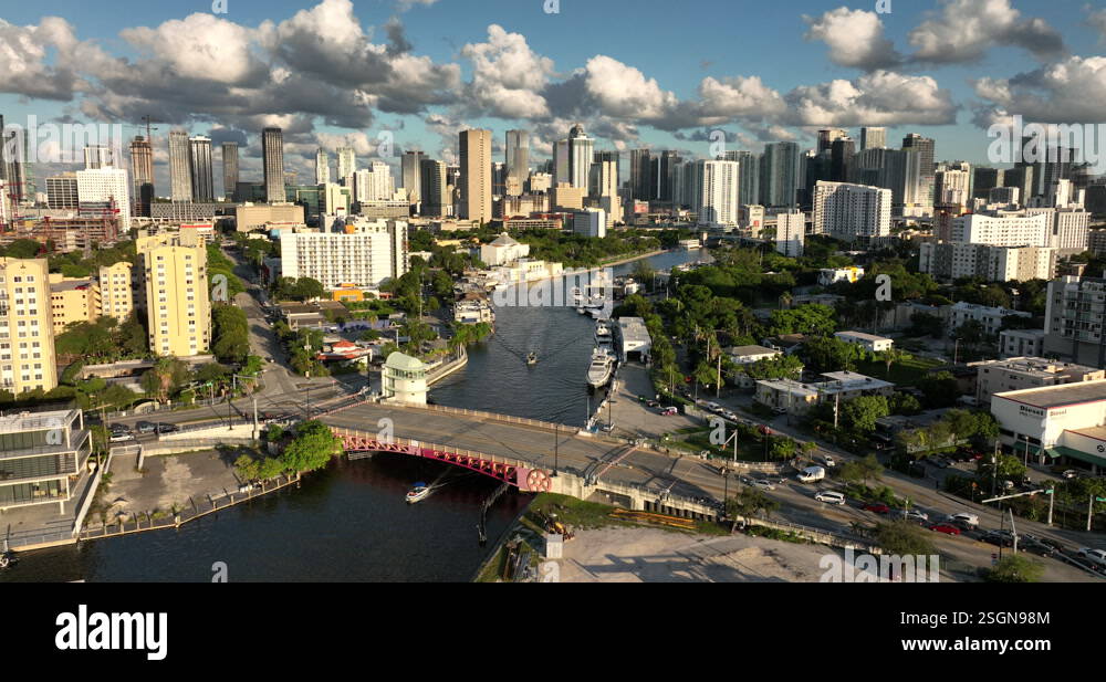 An Attended Drawbridge Opens and Closes for Vehilce and Nautical ...