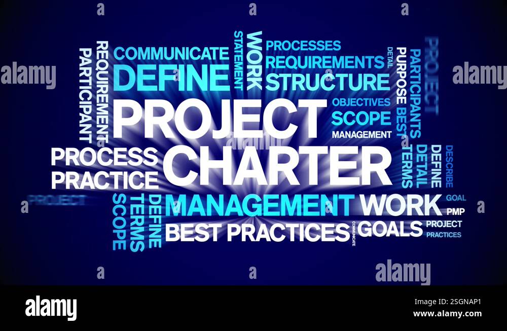 Project Charter animated word cloud,tag text kinetic typography ...