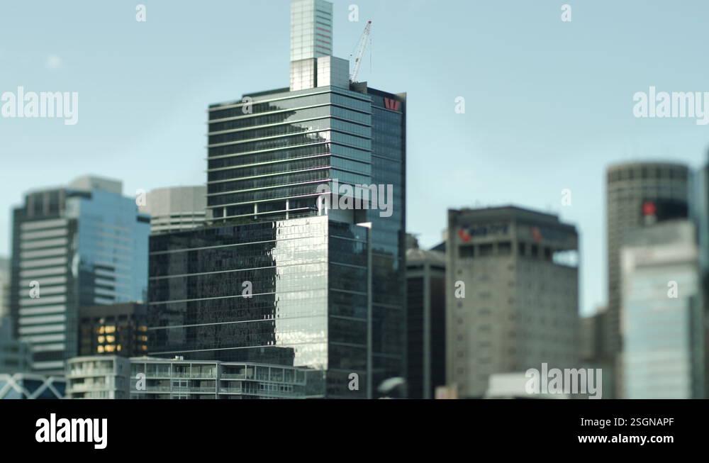 Westpac bank skyscraper in Sydney tilt shift 4K Stock Video Footage - Alamy