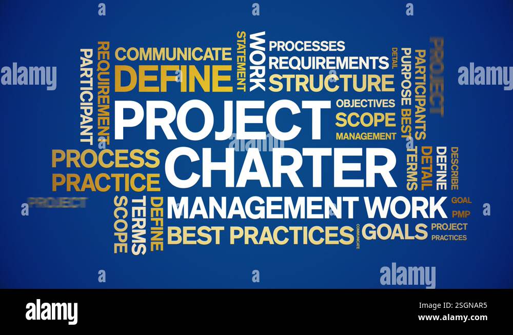 Project Charter animated word cloud,tag text kinetic typography ...
