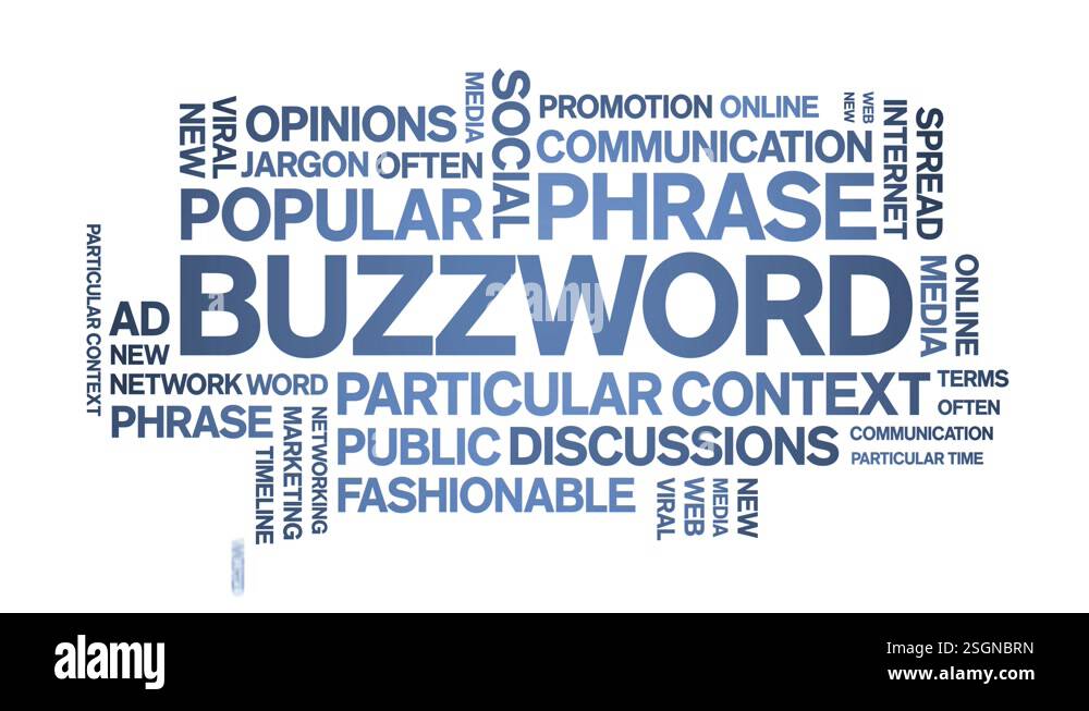 Buzzword animated word cloud,tag text kinetic typography seamless loop ...