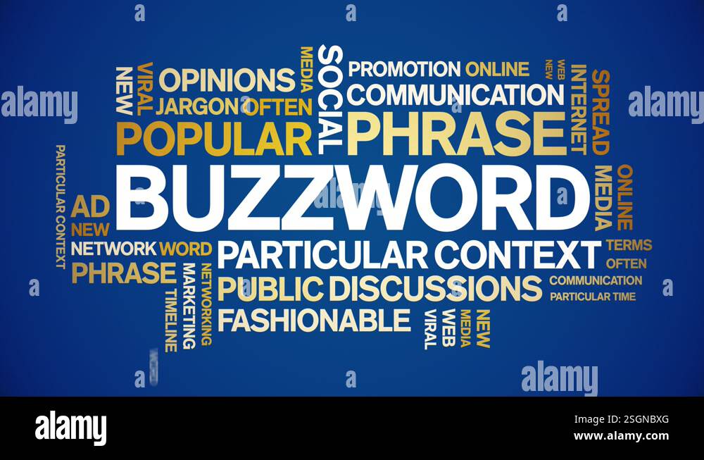 Buzzword animated word cloud,tag text kinetic typography seamless loop ...