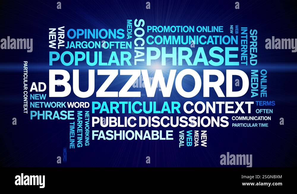Buzzword animated word cloud,tag text kinetic typography seamless loop ...