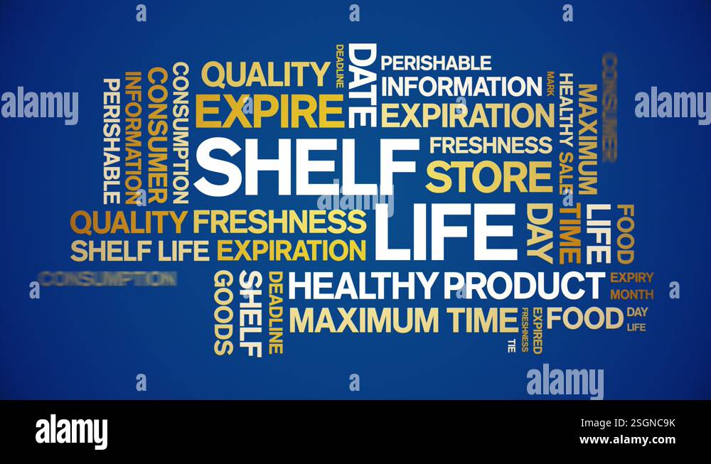 Shelf Life animated word cloud,tag text kinetic typography seamless ...
