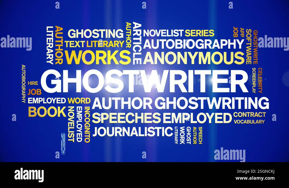 Ghostwriter animated word cloud,text tag kinetic typography seamless ...