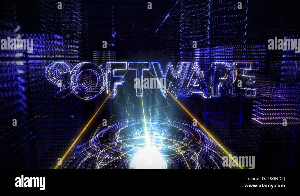 Developer processes the computer data to project a hologram of a word ...