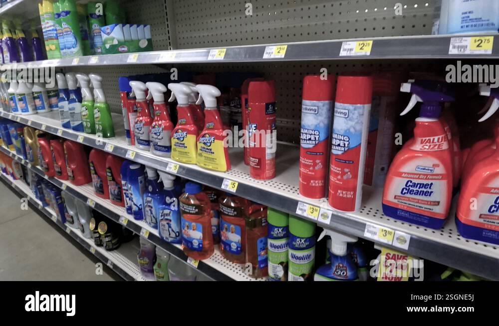 Dollar General retail store interior carpet cleaner section and prices ...