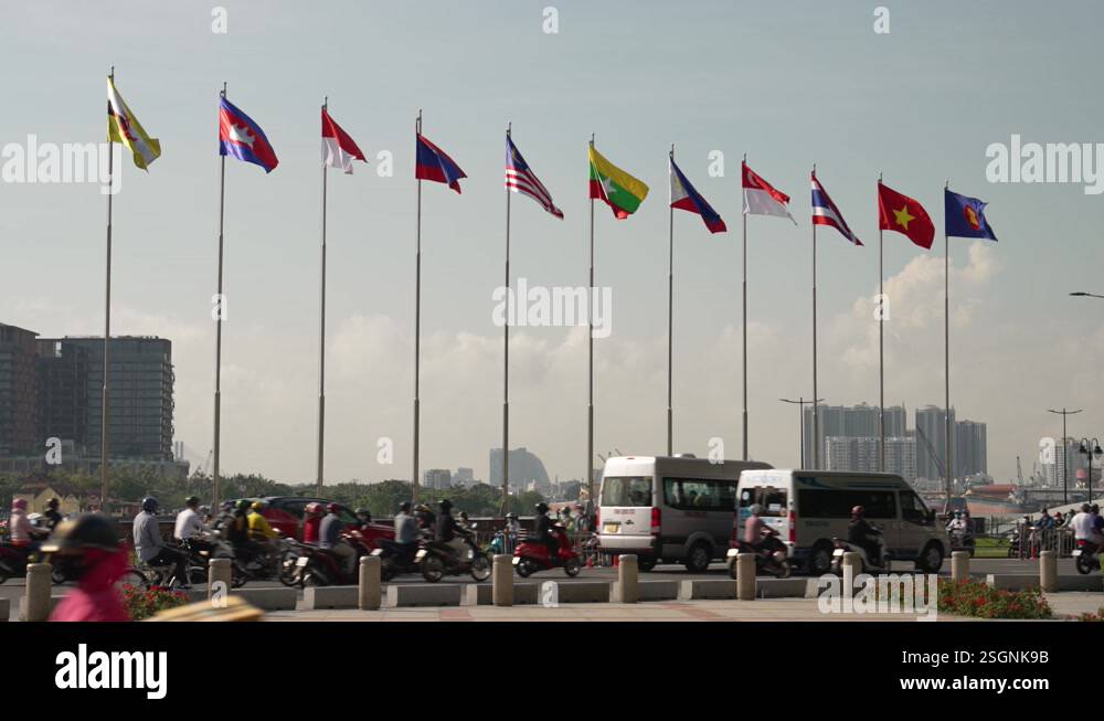 ASEAN Member Countries, Association of Southeast Asian Nations, Flags ...