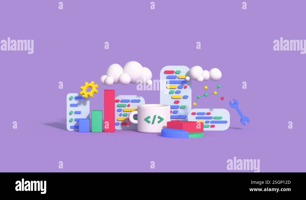 Data Science Concept 3d Render Animation Stock Video Footage Alamy