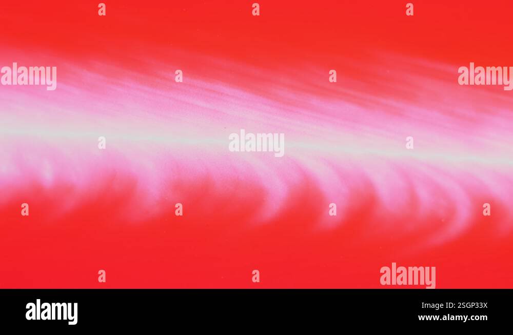 Movable red background with an ornamental pattern. Fluid art of paint ...