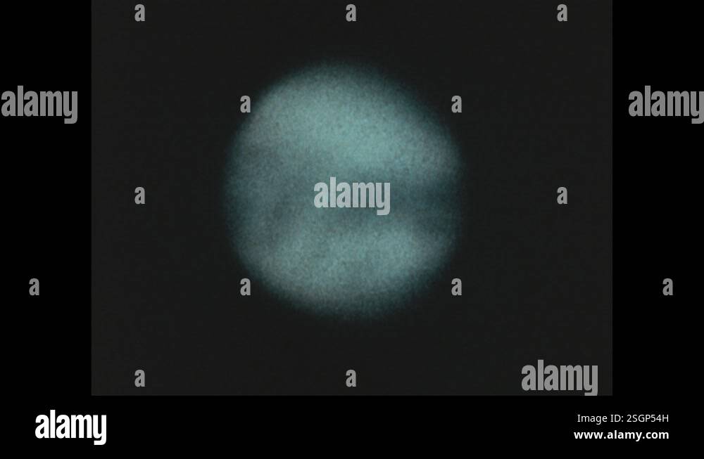 1980s: Image of Venus through thick clouds. Map of surface. Light ...