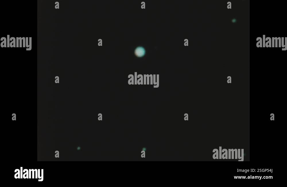 1980s: Radio telescope station. Images of stars in sky. Interior ...