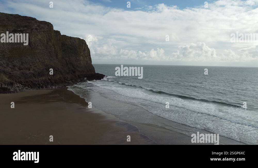 Fast Rising Aerial Drone Shot with Incredible Cliff with Multiple ...