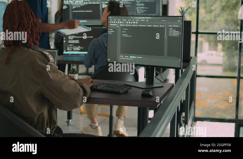 App software developer typing machine learning app code on computer Stock Video Footage - Alamy