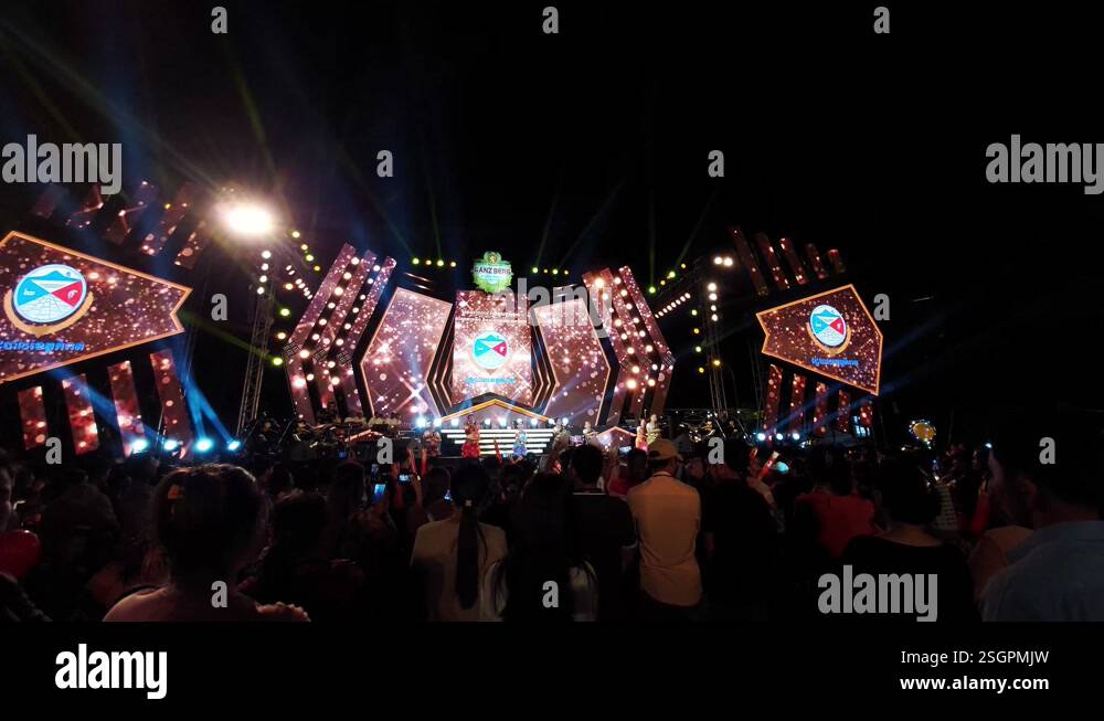 Editorial. Crowd of people at an open air concert for the Water ...