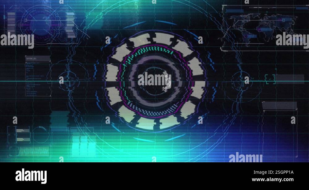 Animation of rotating safe lock and data processing on black screen with Stock Video Footage - Alamy