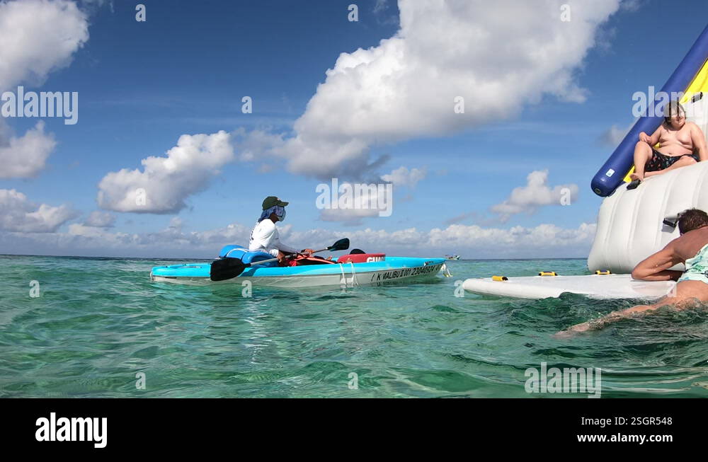 Lifeguard at sea on the watch | Life guard on duty watching kids ...