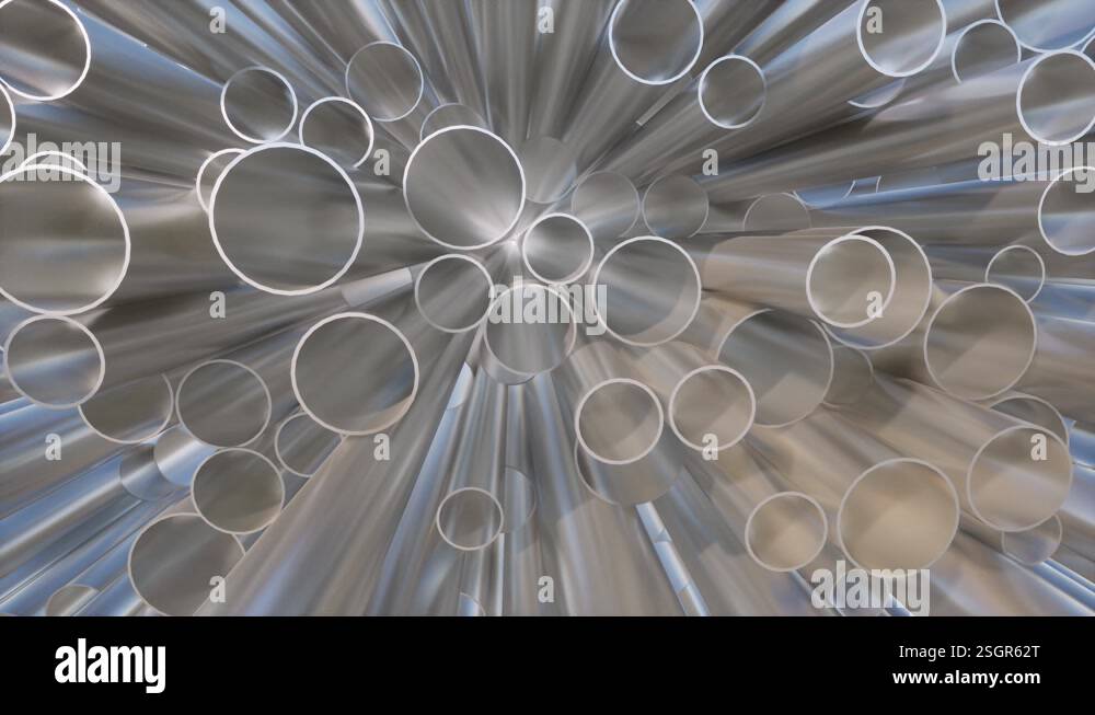 Chrome Steel pipes cylinder Industrial manufacture Stock Video Footage ...