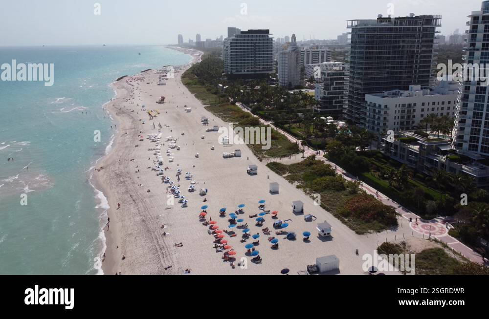 South Beach at Miami Beach is a popular place all over the year Stock ...