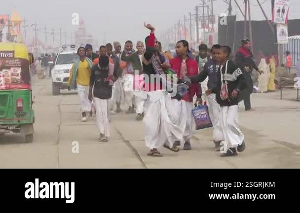 13 January, 2025, Prayagraj, uttar Pradesh, India. ISKCON young ...