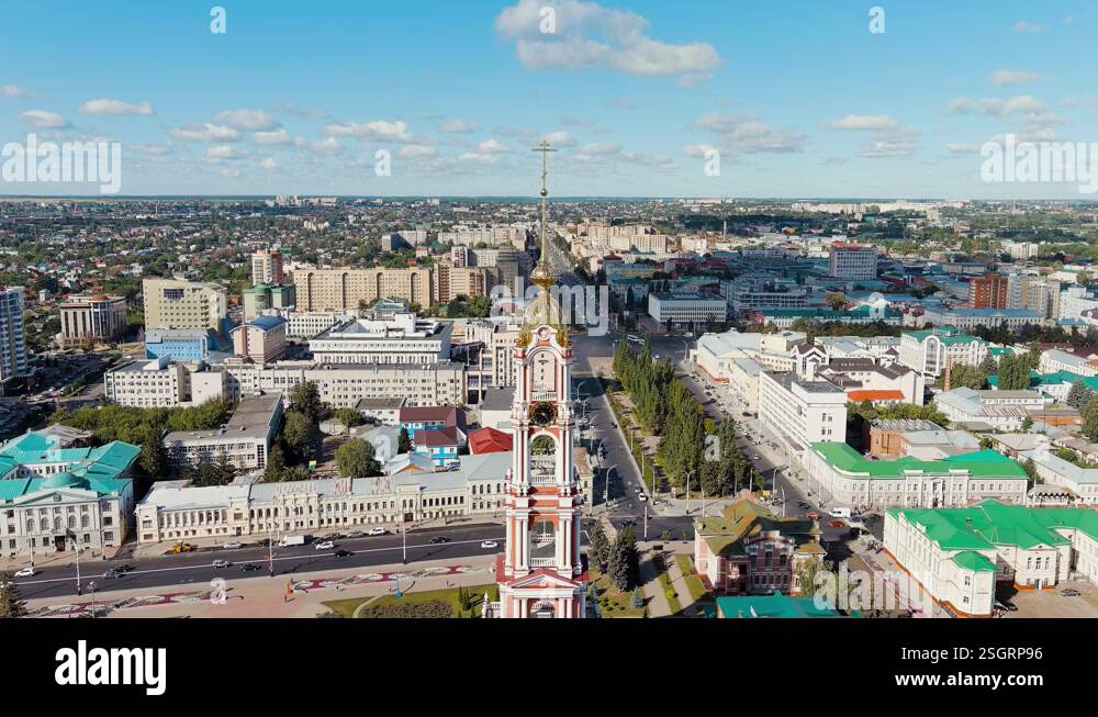 Tambov, Russia. Belfry of the monastery of Our Lady of Kazan (Tambov ...