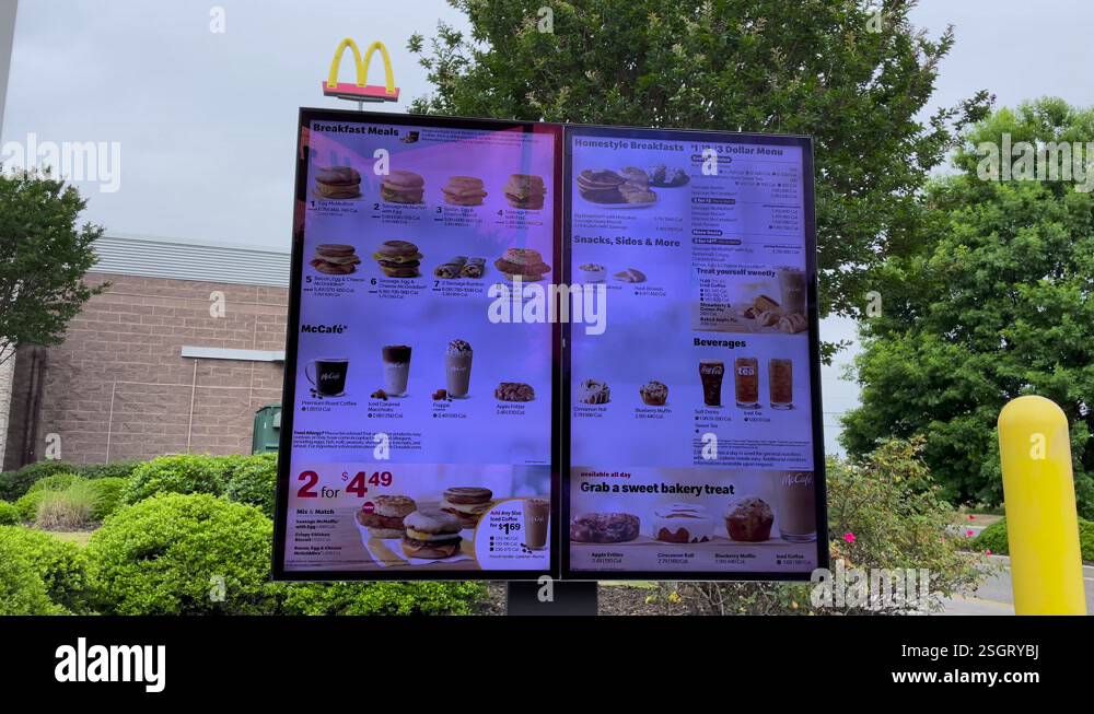 McDonalds drive thru digital menu screen Stock Video Footage - Alamy