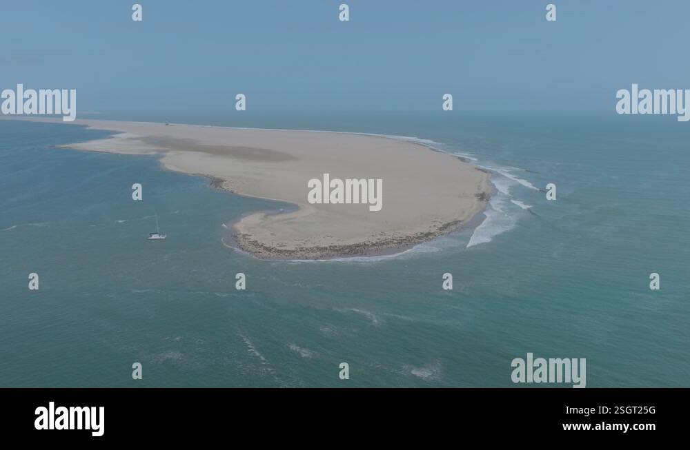 Pelican Point Peninsula on Namibia's Beautiful Skeleton Coast, Aerial ...