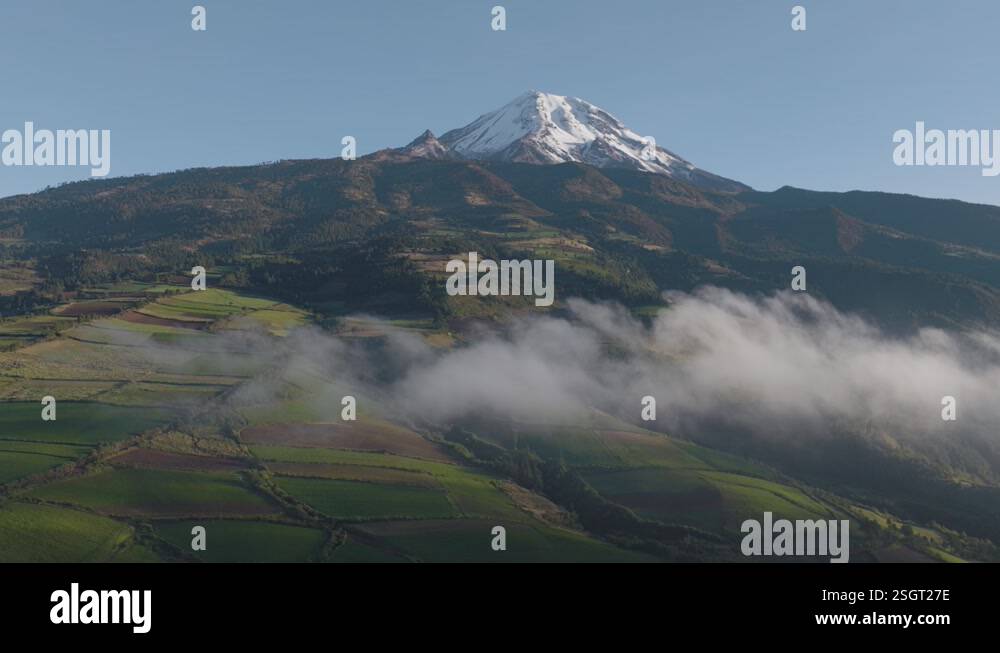 Beautiful Aerial View of Pico de Orizaba Volcano Summit in Veracruz ...