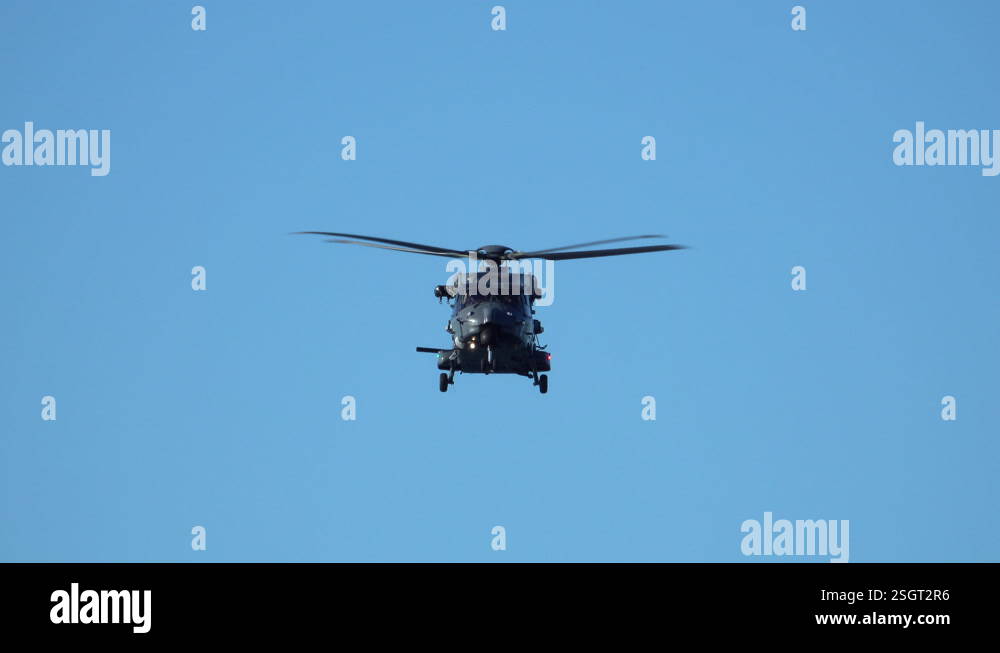 Royal New Zealand Air Force (RNZAF) NH90 helicopter Stock Video Footage ...