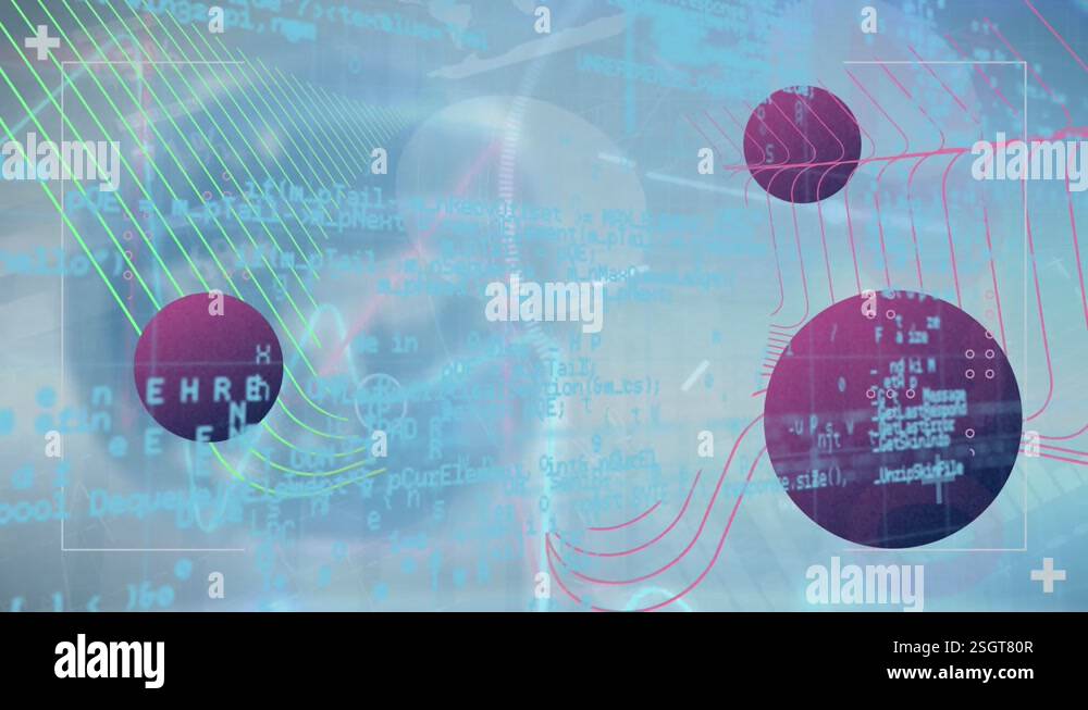 Animation of data processing over shapes Stock Video Footage - Alamy