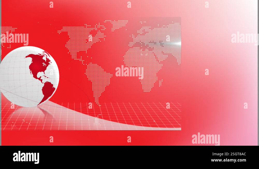 Animation of world map over globe Stock Video Footage - Alamy