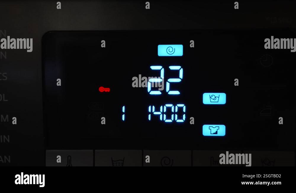 Modern Digital Control Panel Display Of The Washing Machine With Stock ...